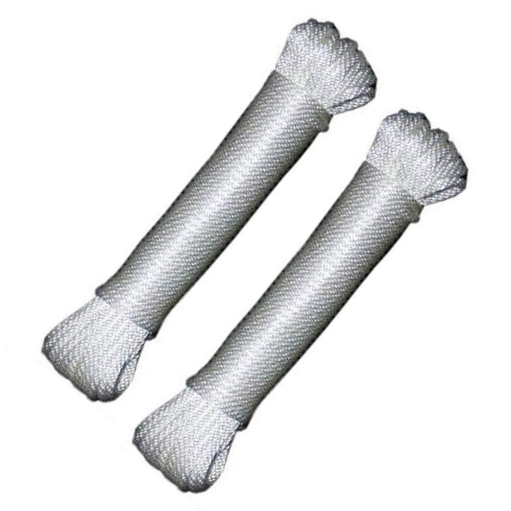 Nylon Rope Twisted Solid Braided 2 Pack Of 1/8 Inch x 50 Foot Rope ...