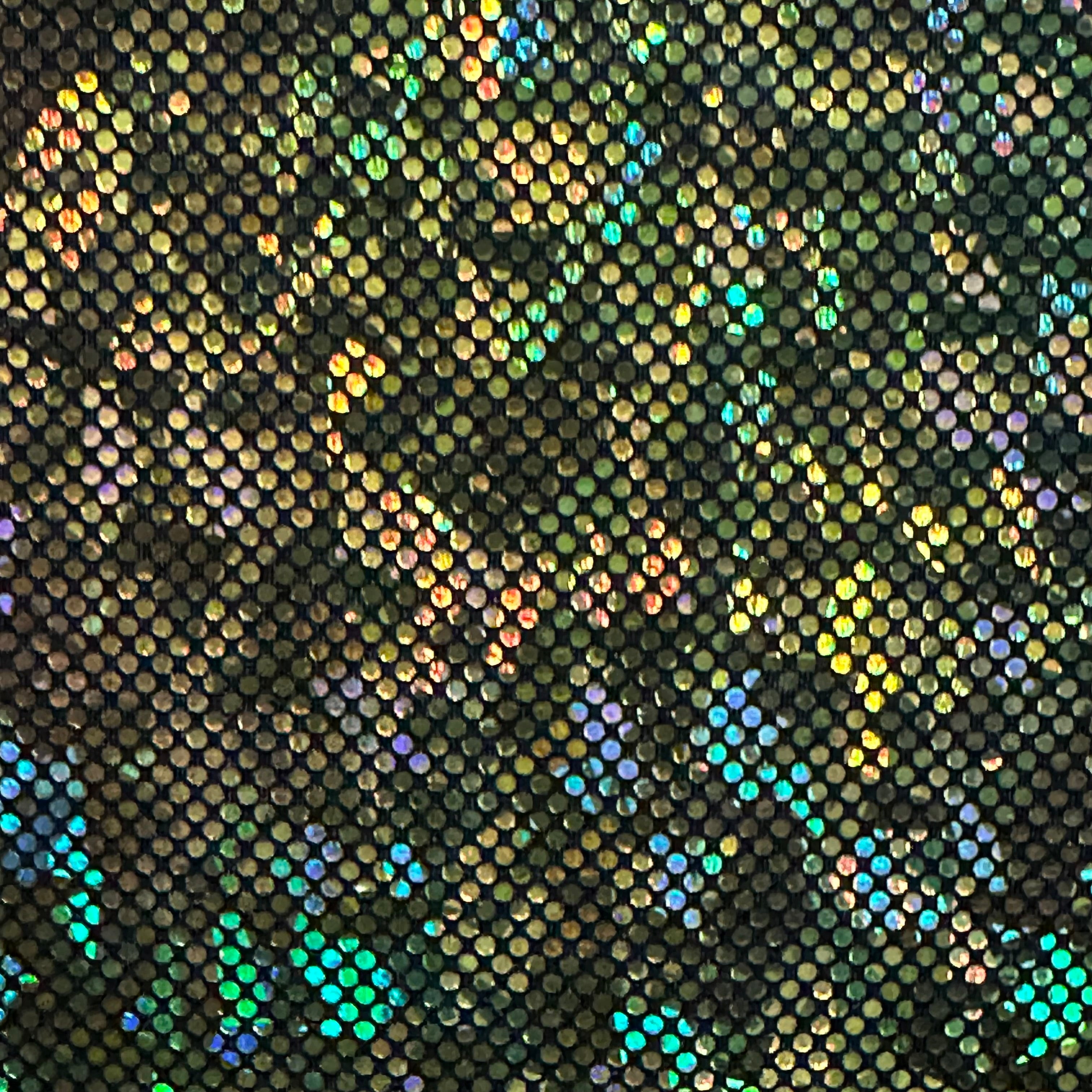 Nylon Spandex Fabric with Shatter Glass Hologram Design | Spandex ...