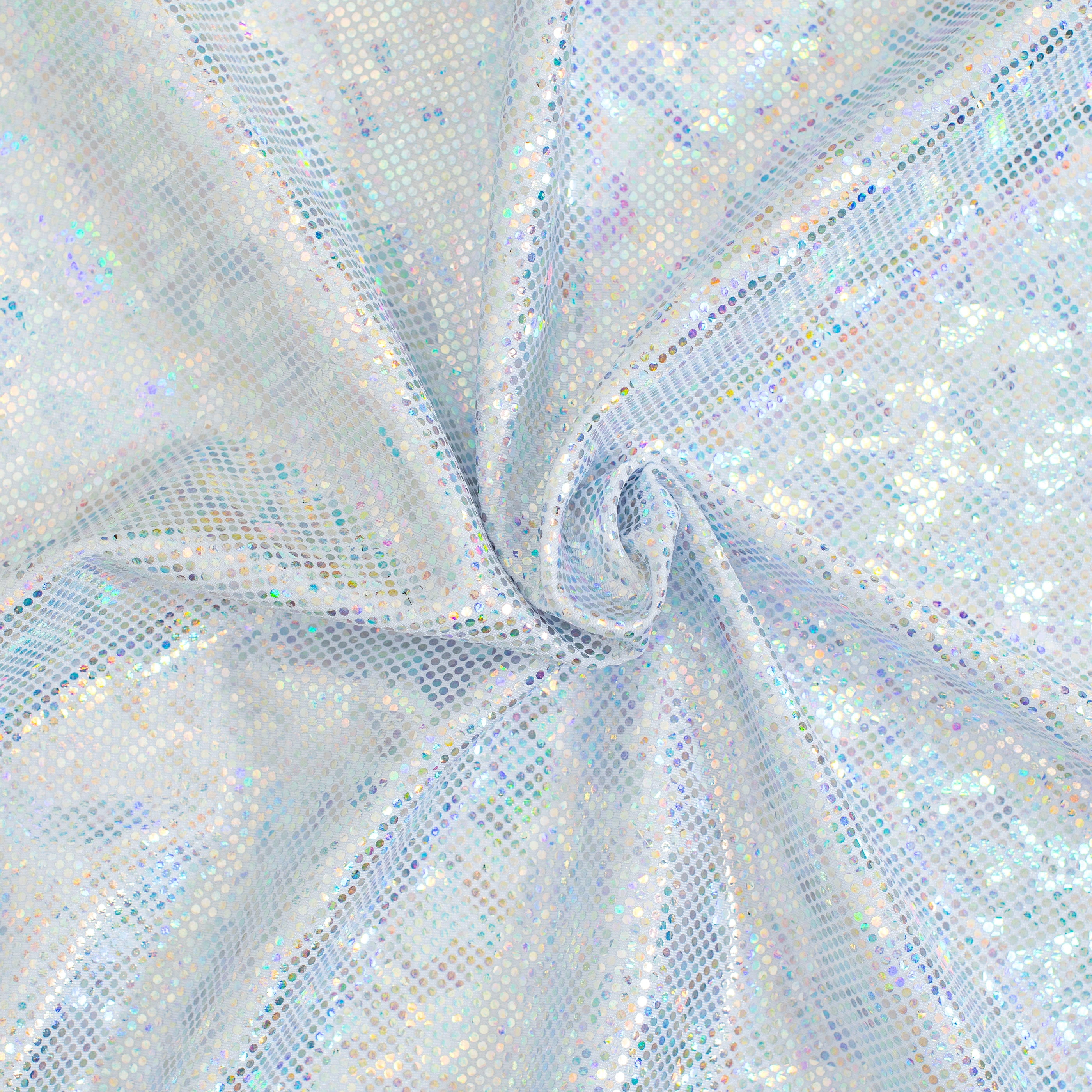 Nylon Spandex Fabric with Shatter Glass Hologram Design | Spandex ...