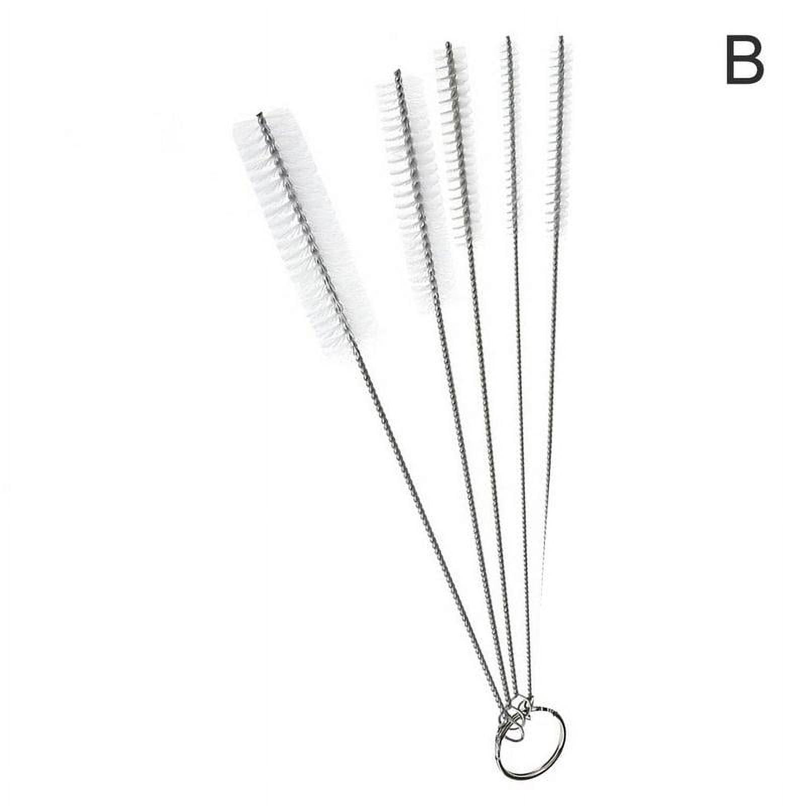 Nylon Straw Brush Cleaner Bottle Tube Pipe Small Long Cleaning 10PCs ...