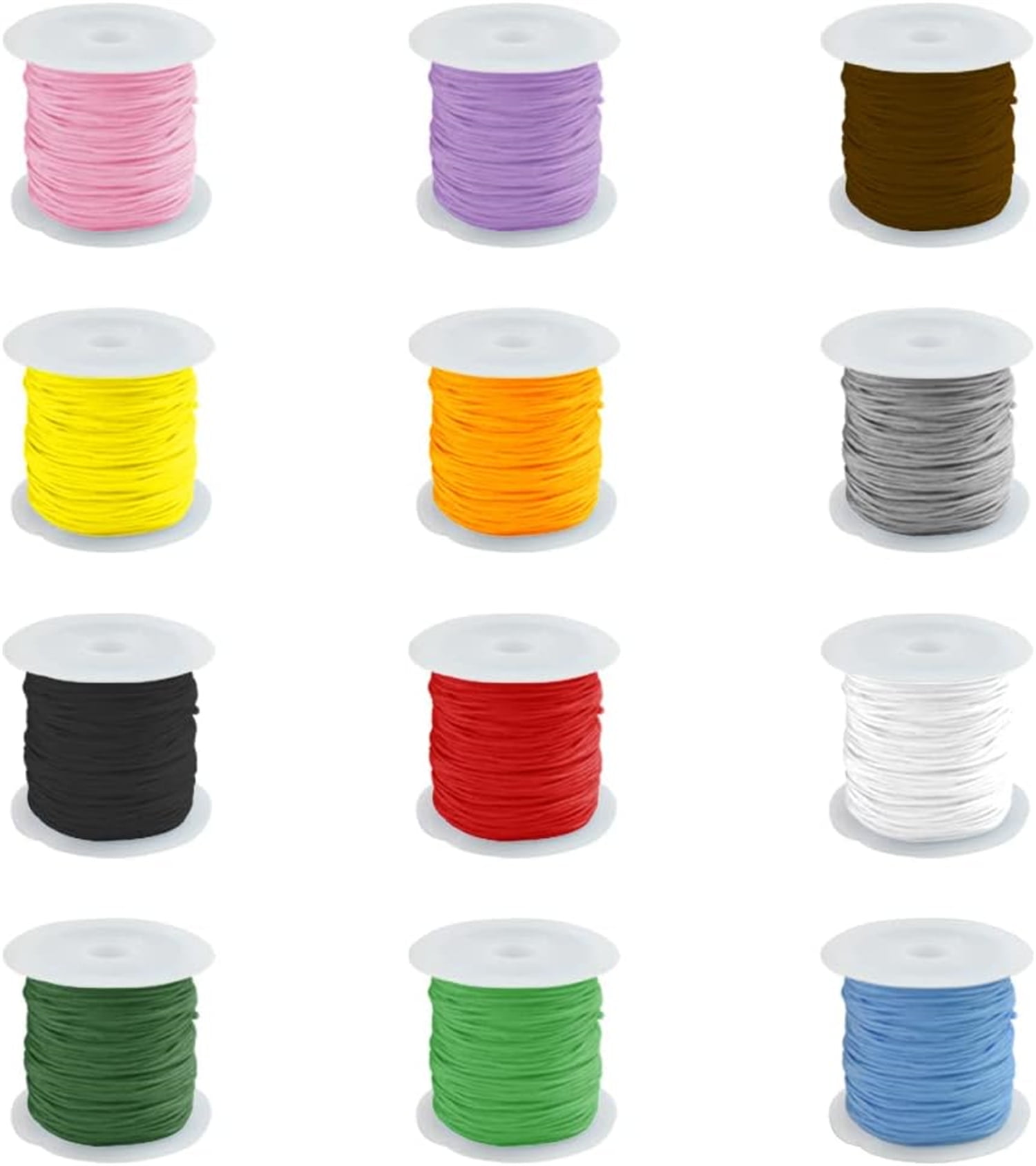 Nylon String for Bracelets,Bexikou Nylon Cord 12 Colors Nylon Satin ...