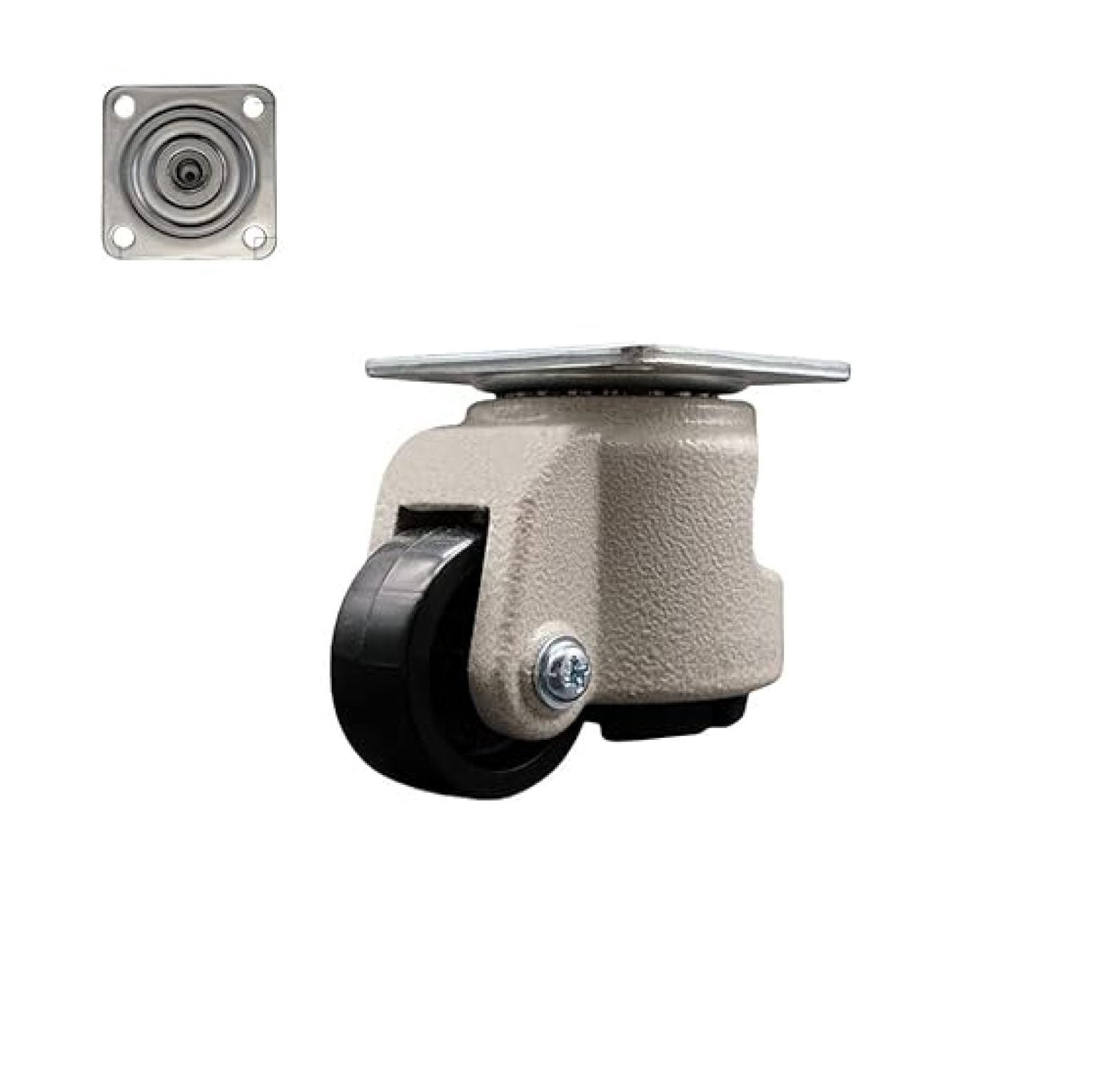 Nylon Swivel Top Plate Light Duty Floor Leveling Caster w/1.97 ...