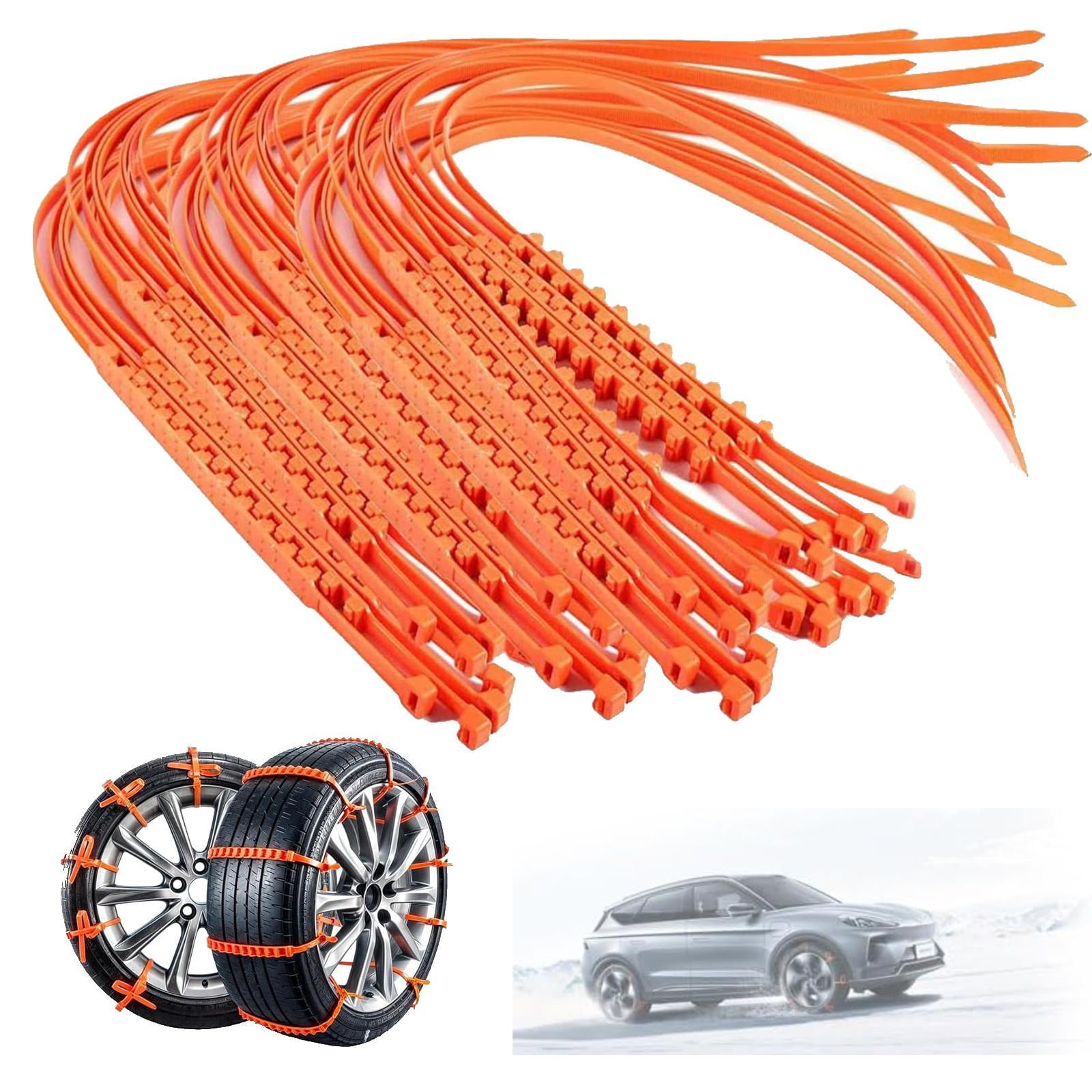 Nylon Tire Chains, Tire Zip Ties for Snow, Reusable Zip Tie Snow Chains ...