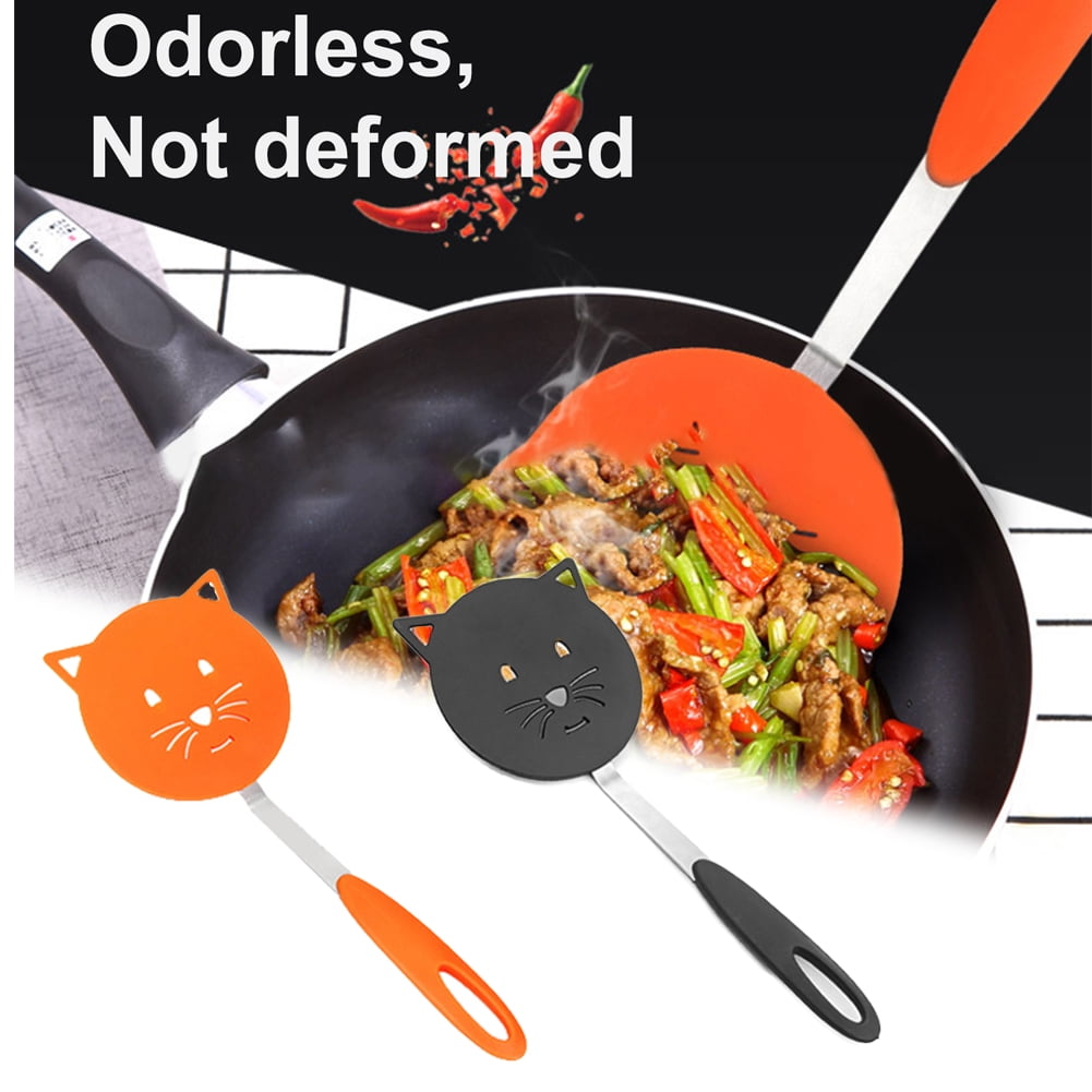 Nylon Turner Cute Cat Shape Small Heat Resistant Wok Spatula for Non ...