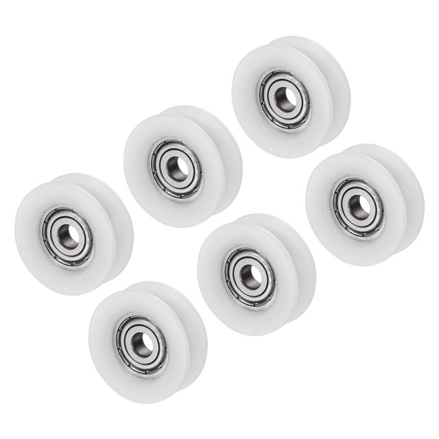 Nylon U Groove Pulley Wheel 5x25x9mm Bearing Guide Track Sliding ...