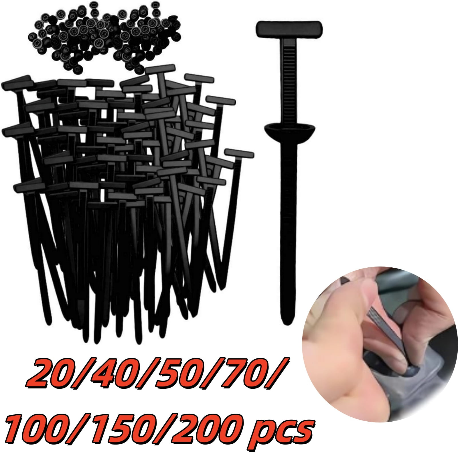 Nylon Universal Cable Tie Buckle, 2025 New Heavy Duty Self-Locking Nylon Zip Ties Holder, Car ...