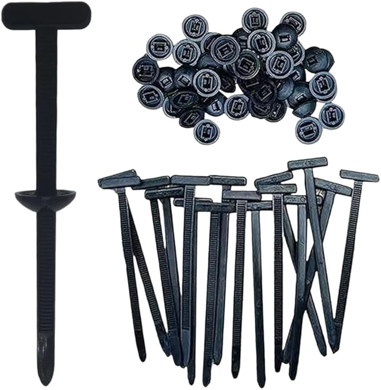 Nylon Universal Cable Tie Buckle, 2025 New Heavy Duty Self-Locking Zip Ties Holder with Pin ...