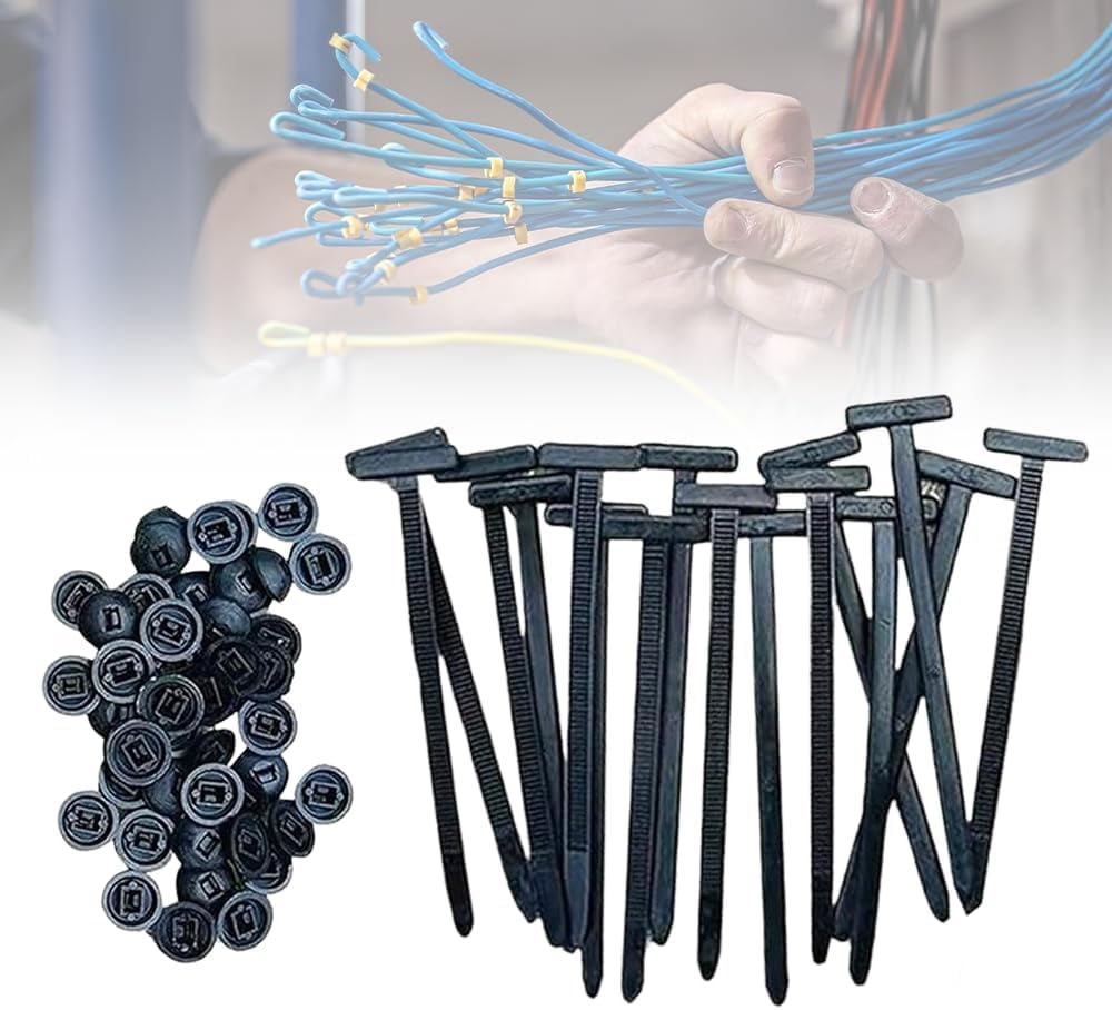 Nylon Universal Cable Tie Buckle, 2025 New Plastic Cable Ties Tool Fasteners Car Body UV ...