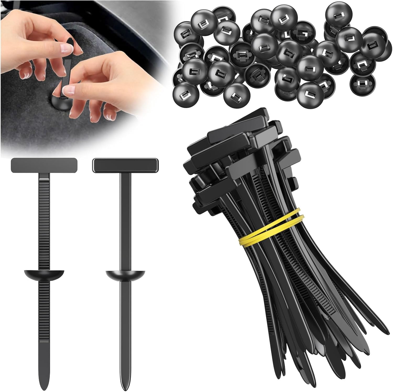 Nylon Universal Cable Tie Buckle - 20PCS 2025 New Heavy Duty Self ...