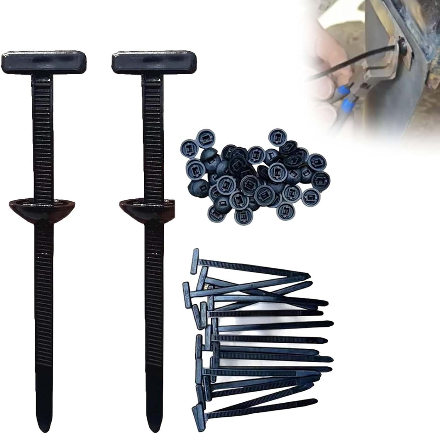 Nylon Universal Cable Tie Buckle, Heavy Duty Self-Locking Nylon Zip ...