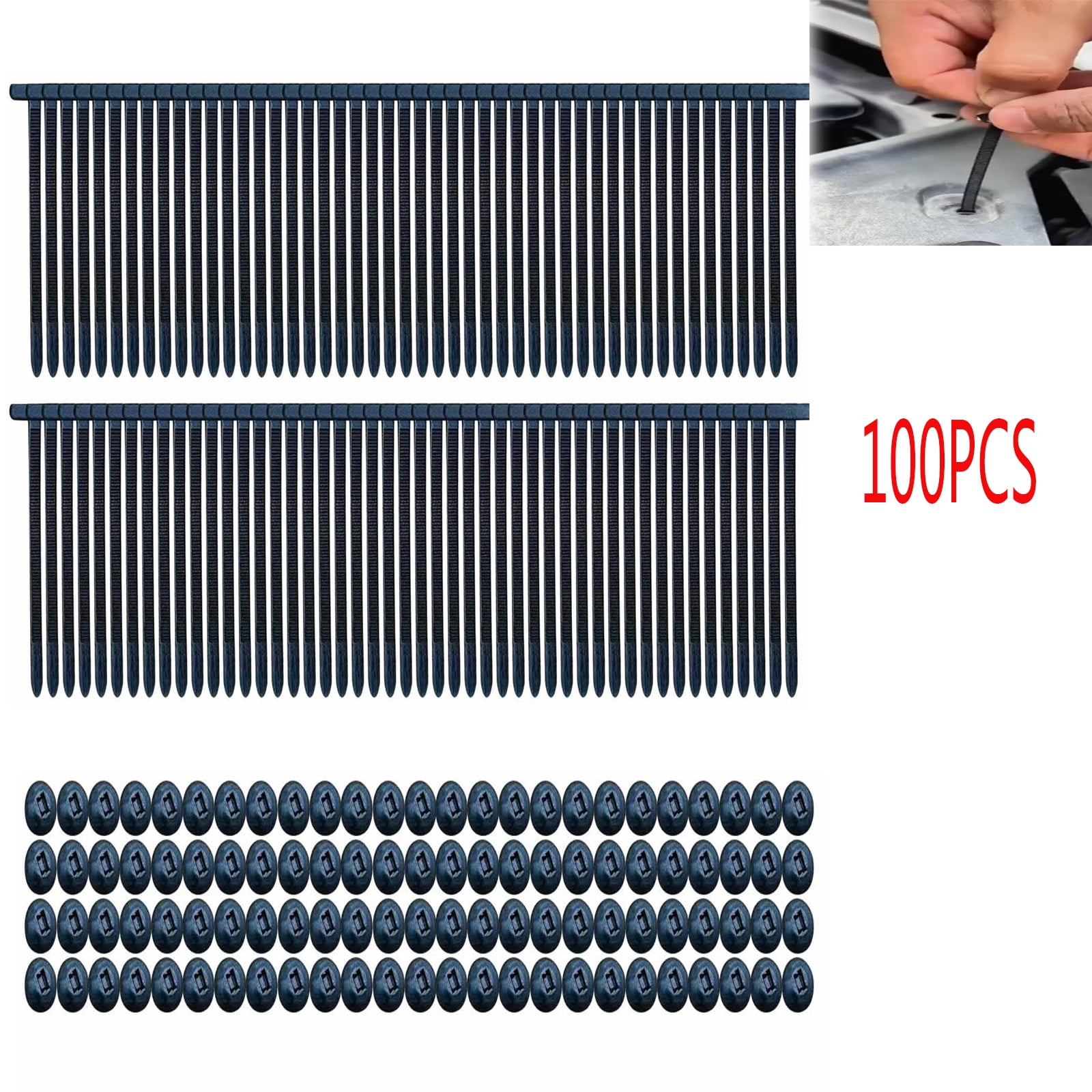 Nylon Universal Cable Tie Buckle, Heavy Duty Self-Locking Nylon Zip ...