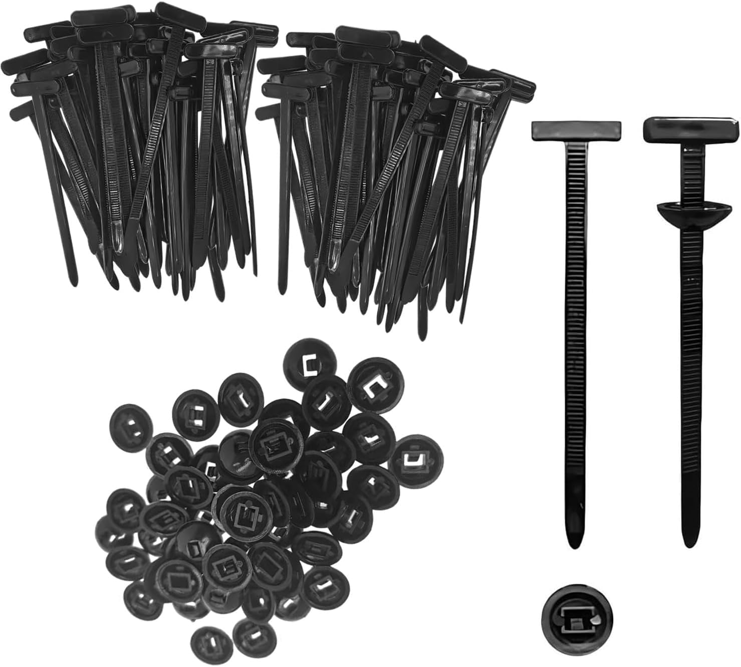 Nylon Universal Cable Tie Buckle, Heavy Duty Self-Locking Nylon Zip ...