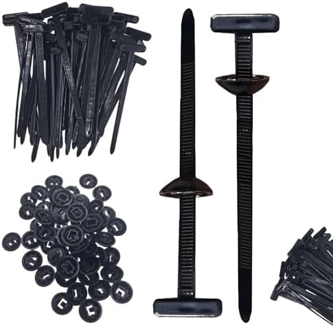 Nylon Universal Cable Tie Buckle – Heavy Duty Self-Locking Zip Ties Holder with Pin & Button ...