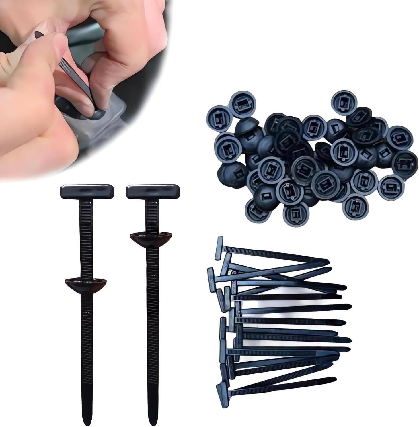 Nylon Universal Cable Tie Buckle, Heavy Duty Self-Locking Zip Ties ...