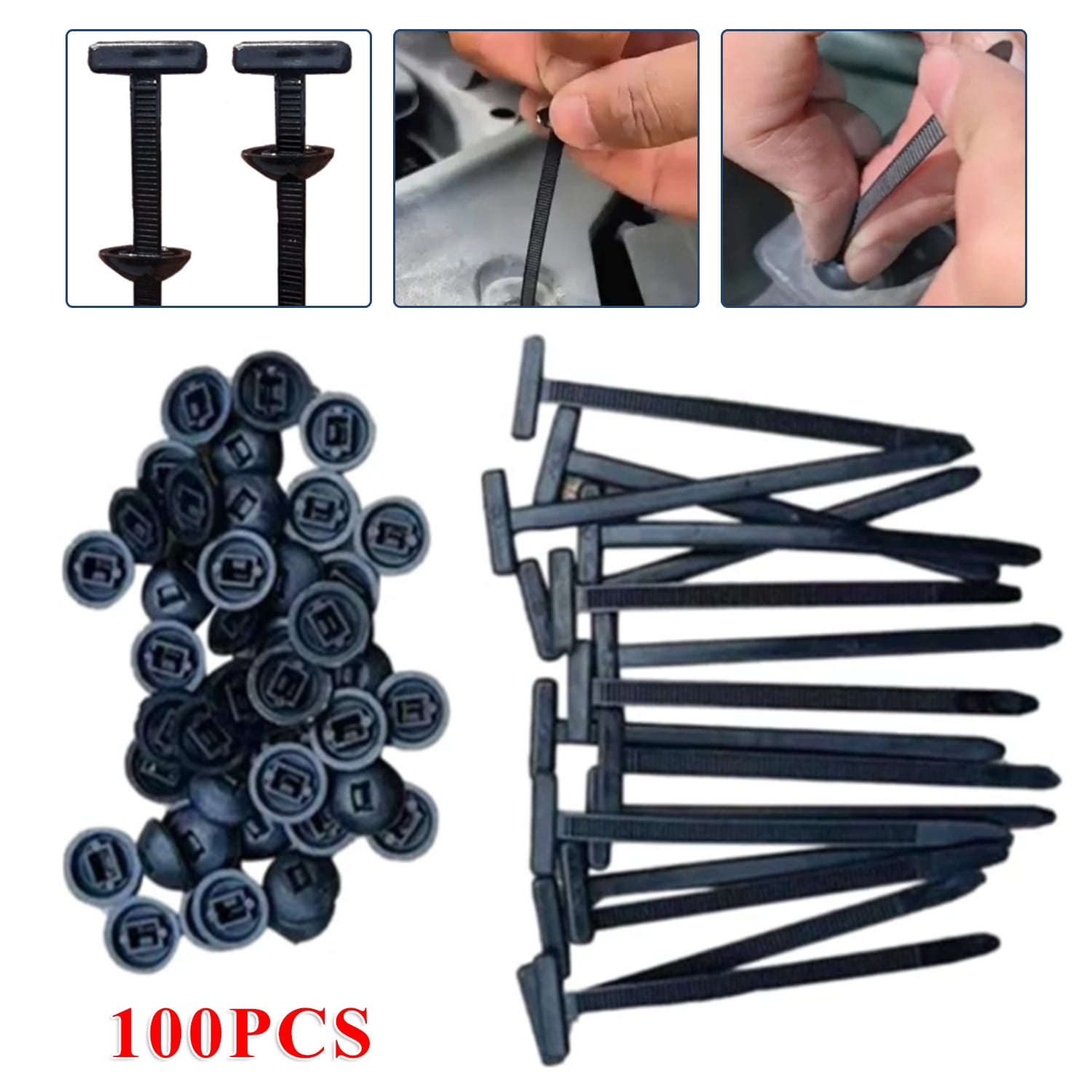 Nylon Universal Cable Tie Buckle, Multipurpose Plastic Self Locking Zip ...