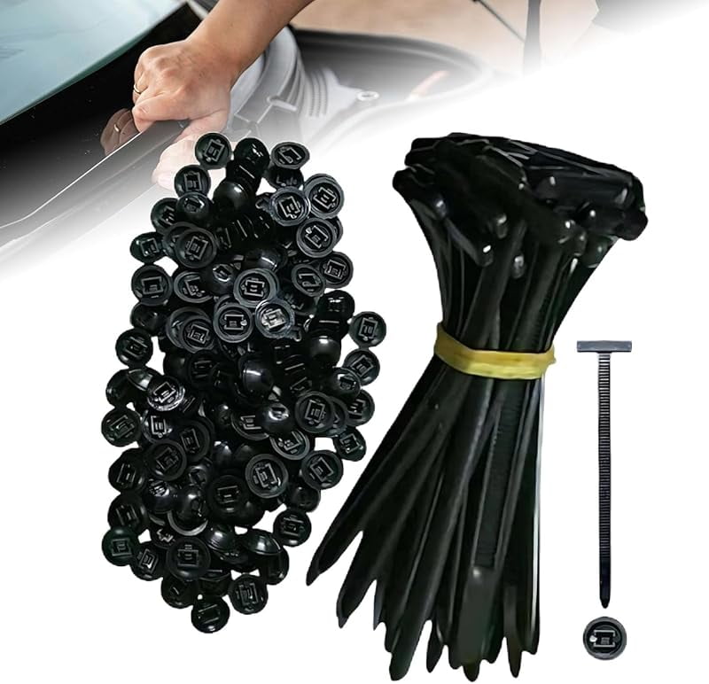 Nylon Universal Cable Tie Buckle – Push Mount Zip Tie with Self-Locking ...