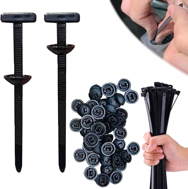 Nylon Universal Cable Tie Buckle, Self-Locking Nylon Zip Ties Holder ...