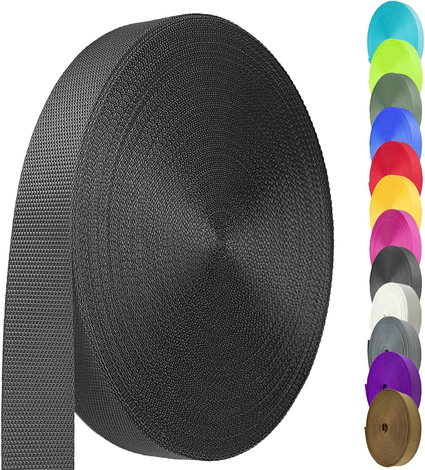 Nylon Webbing 1 Inch 1.5 Inch, Heavy Duty Nylon Webbing Strap 12 Yard ...