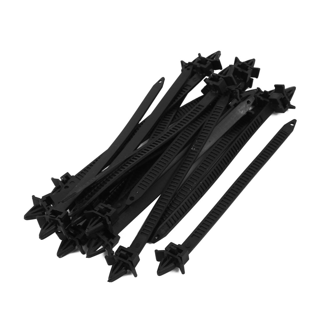 Nylon Winged End Push Mount Electrical Cable Ties 14.9 x 0.7cm 20Pcs ...
