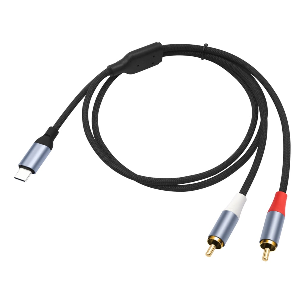 Nylon Woven USB C To 2RCA Decoding Line For Digital Sound Transmission ...