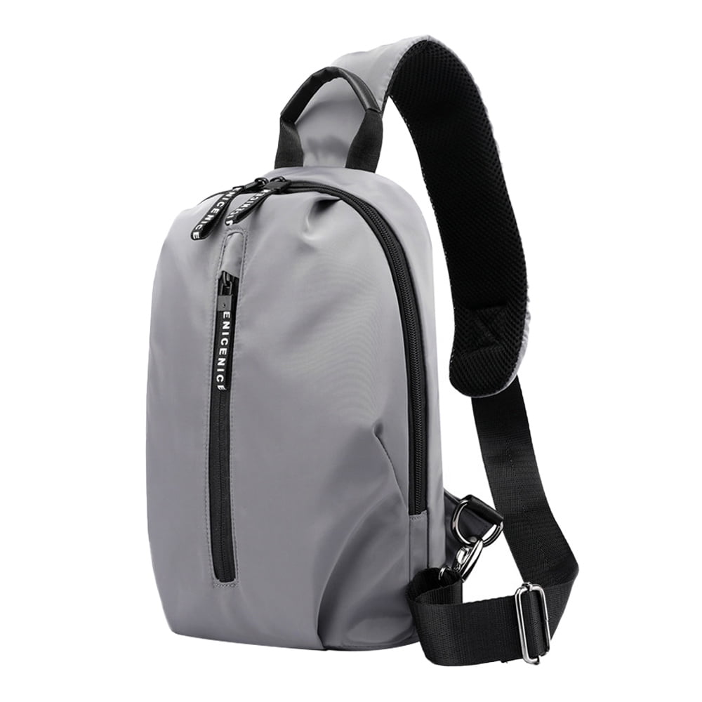 Nylon cloth shoulder chest bag anti-splashing backpack wrinkle diagonal ...