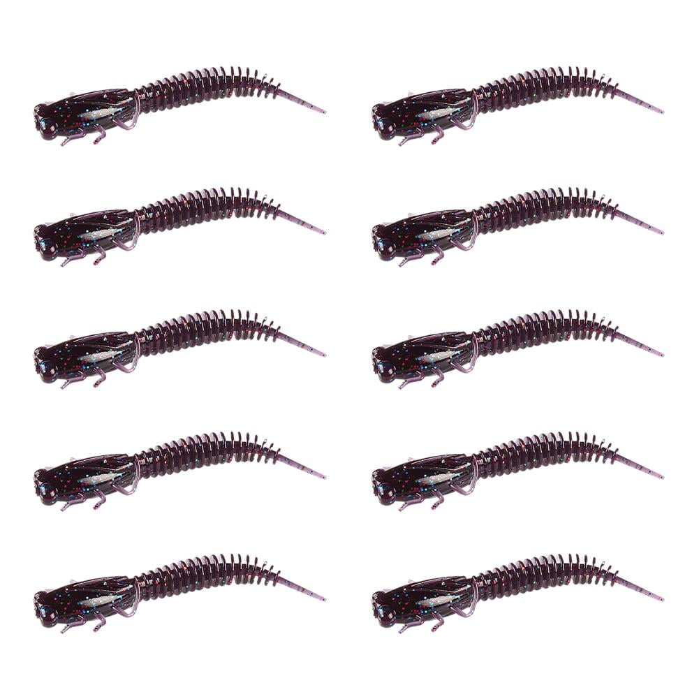 ☆Nymph Grub Larvae Soft Plastic Worm Fishing Lure 10*50mm PollockWrasse ...