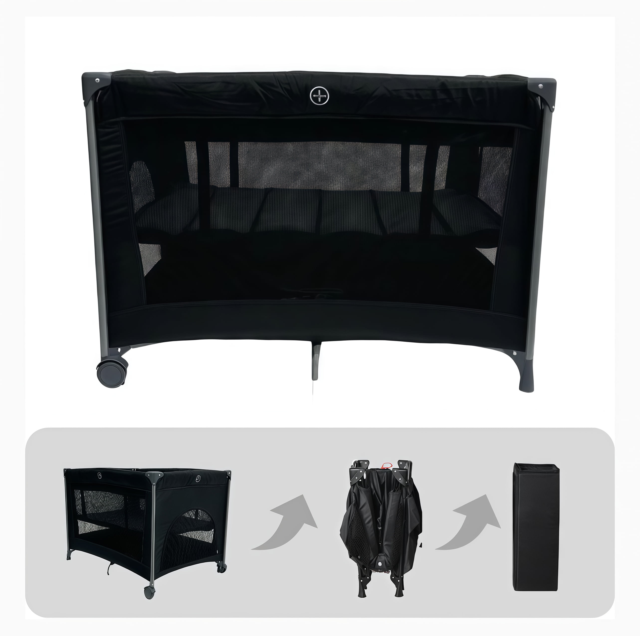 Nymph ZC Compact Two-Layer Baby Bassinet,Lightweight Nursery Center ...