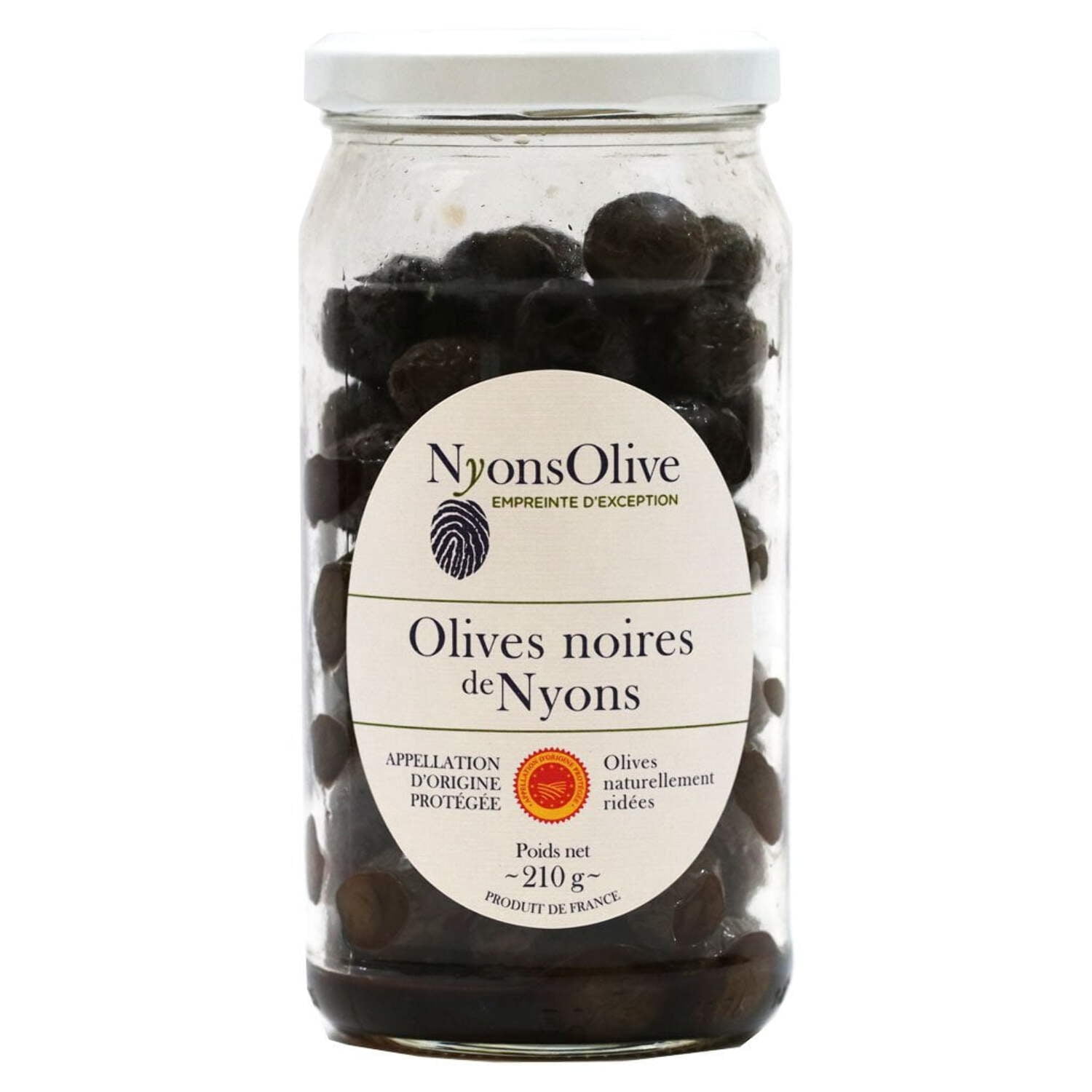 Nyonsolive, Nyons Black Olives AOC, 210g Jar, Whole Tanche Olives ...