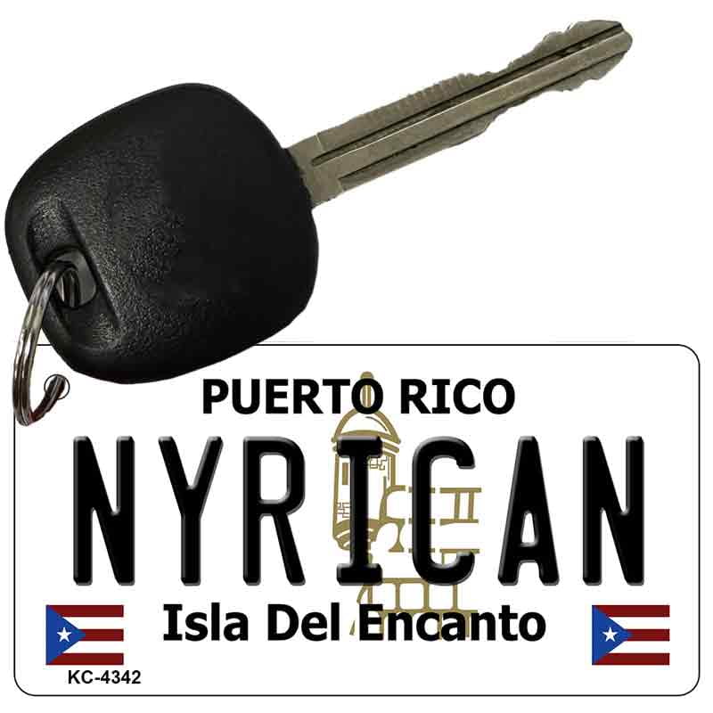 Nyrican Puerto Rico Flag Novelty Aluminum Key Chain KC-4342 3" x 1.5 ...