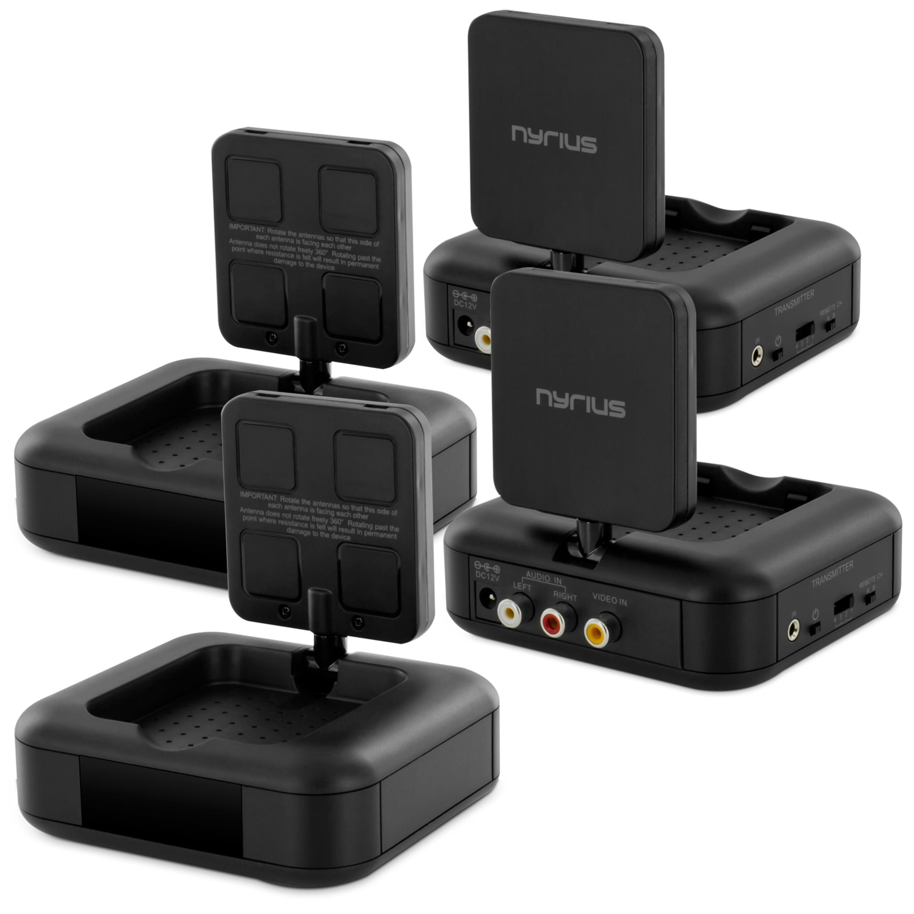 Nyrius 5.8GHz 4 Channel Wireless Video & Audio Sender Transmitter ...