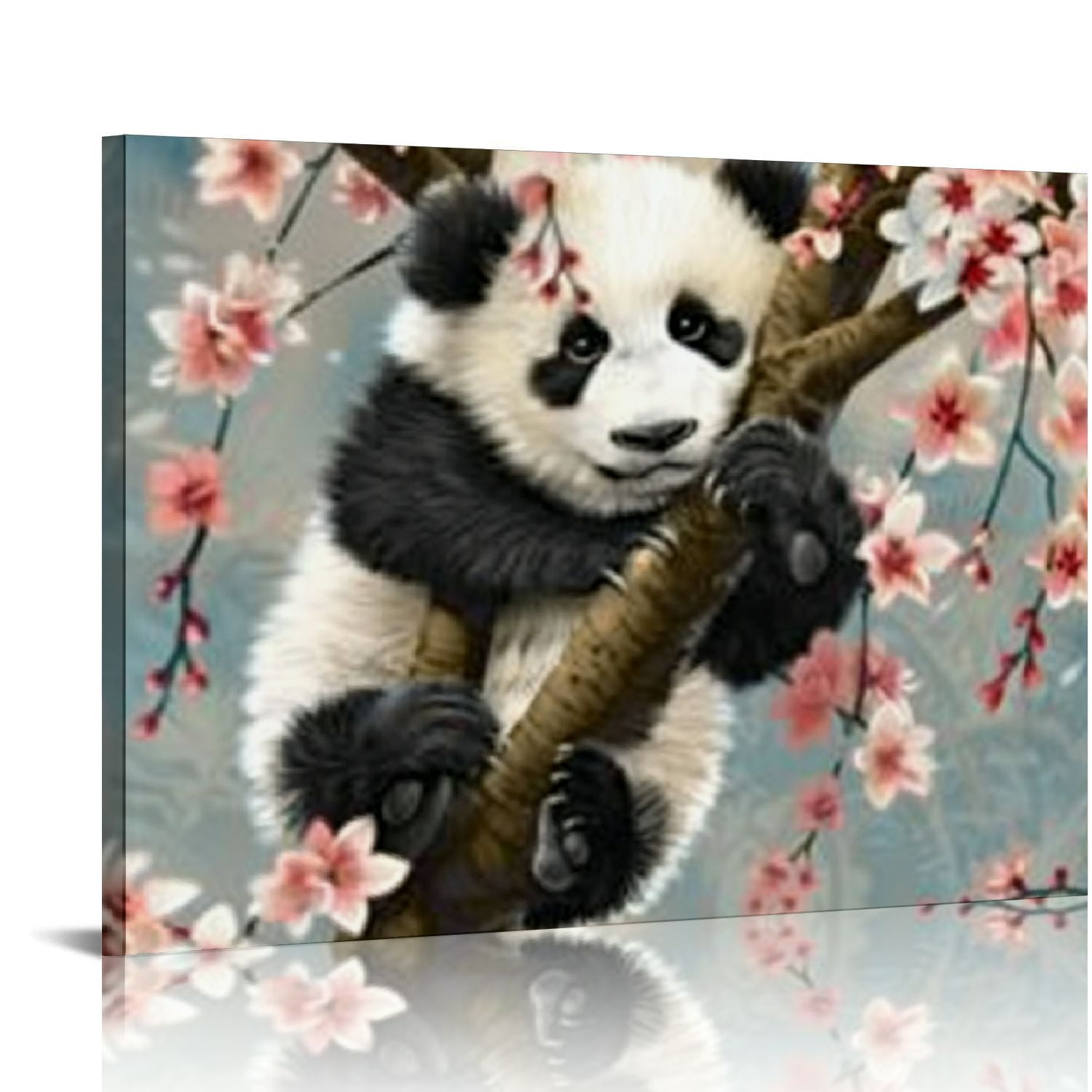 Nyssed - Cute Panda Canvas Wall Art Panda Bear Artwork for Kids Bedroom ...