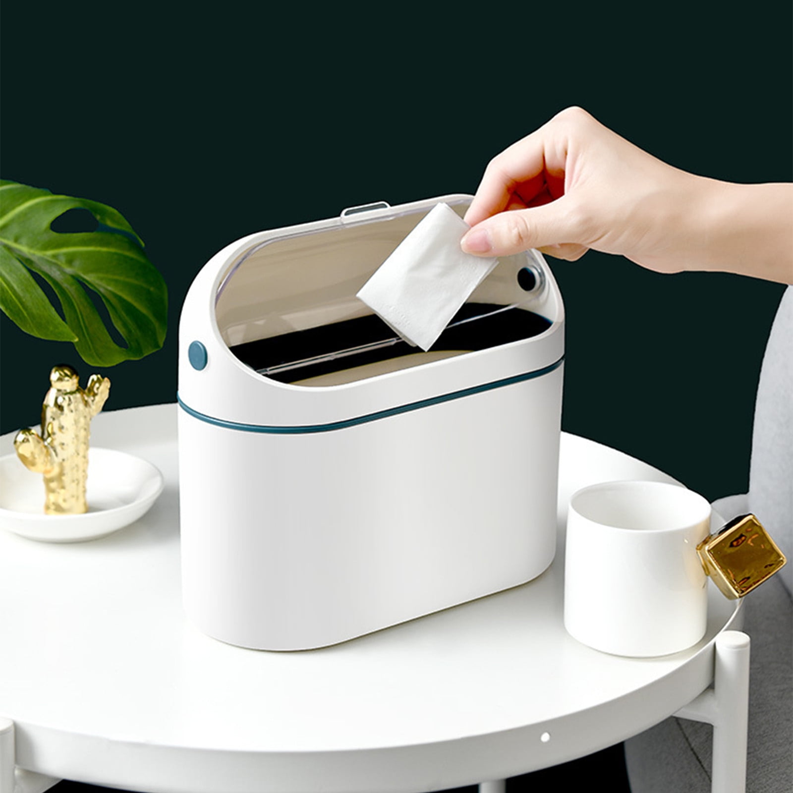 Nywaba Desktop Mini Trash Can Rubbish Bin,Table Trash Can, Mini Trash ...