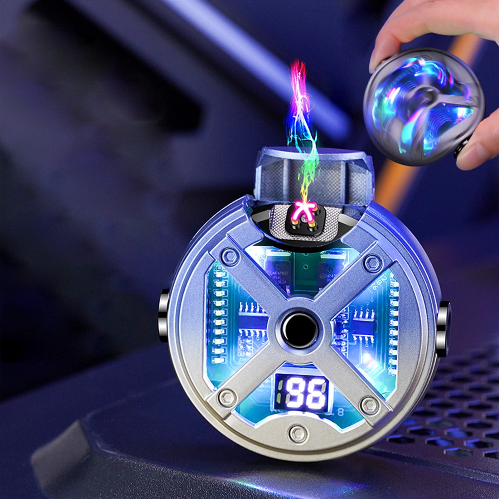 Nywaba Electronic Rechargeable Lighter Electric Lighter Transparent ...