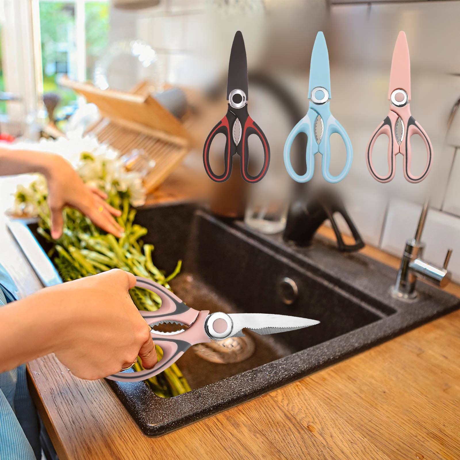 Nywaba Kitchen Scissors Set Sharp Stainless Steel All Purpose Kitchen ...