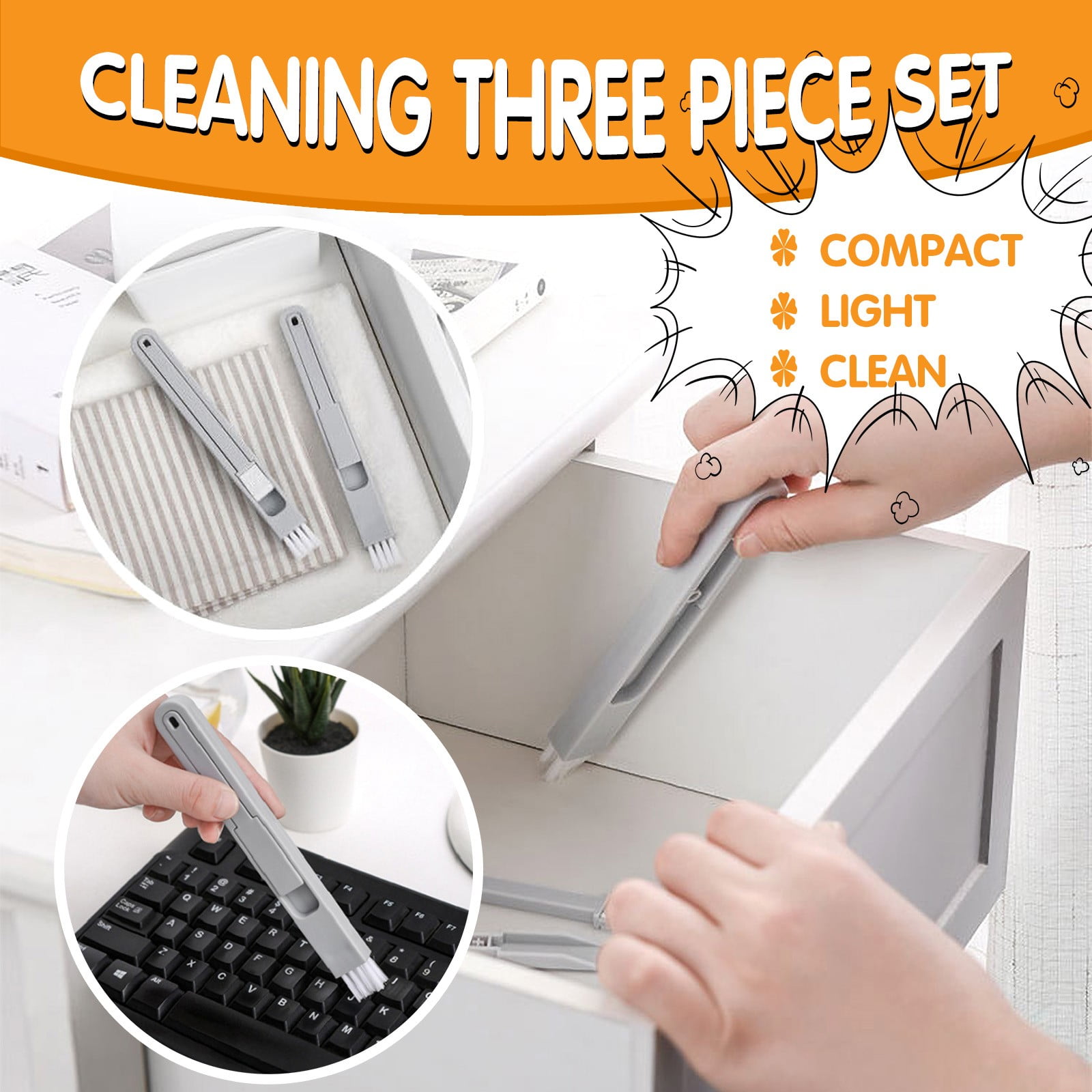 Nywaba Multifunctional Brush Slot Window Computer Cleaning Tool Kitchen ...