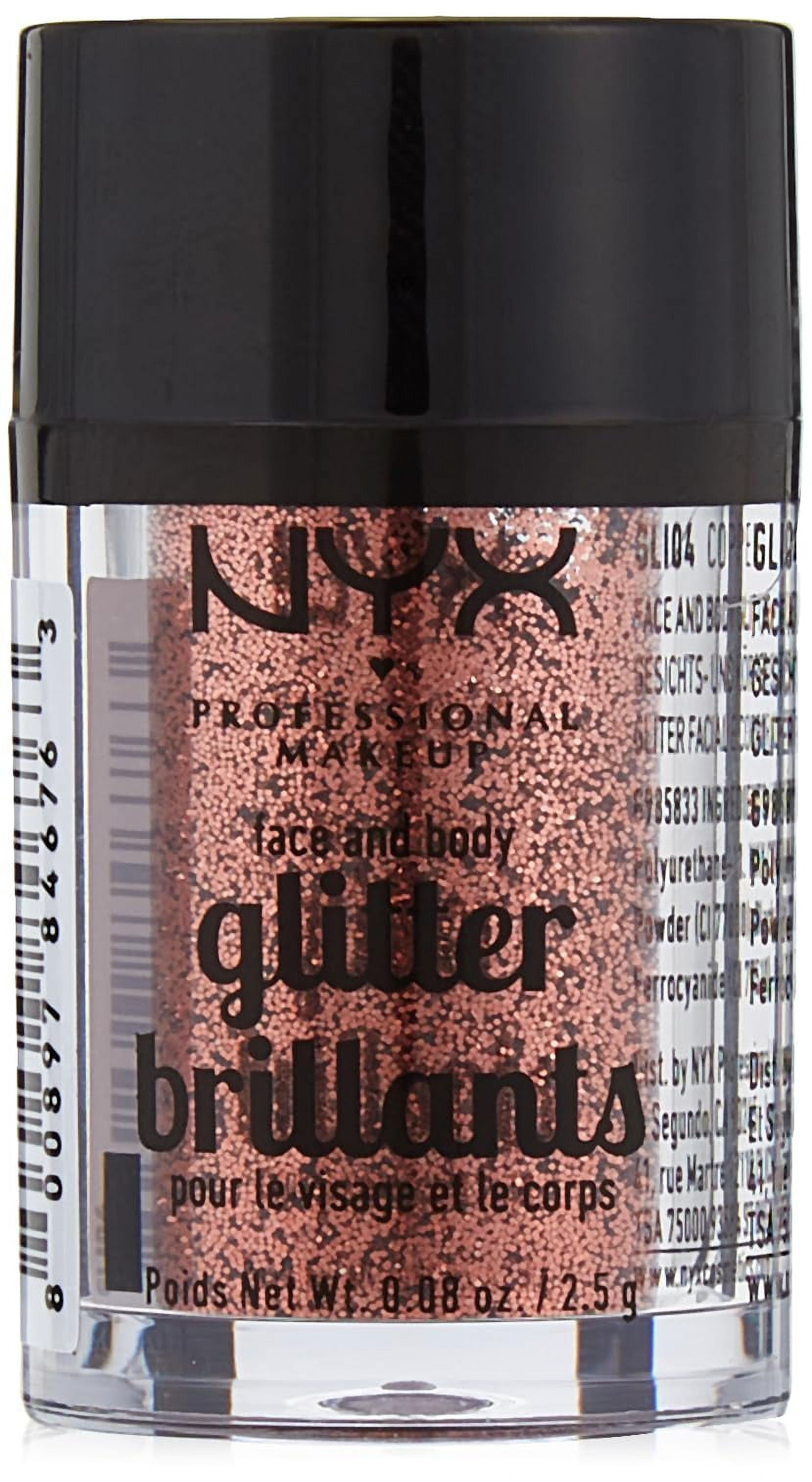 Nyx Nyx Professional Makeup Face & Body Glitter, Copper, 0.08 Ounce ...