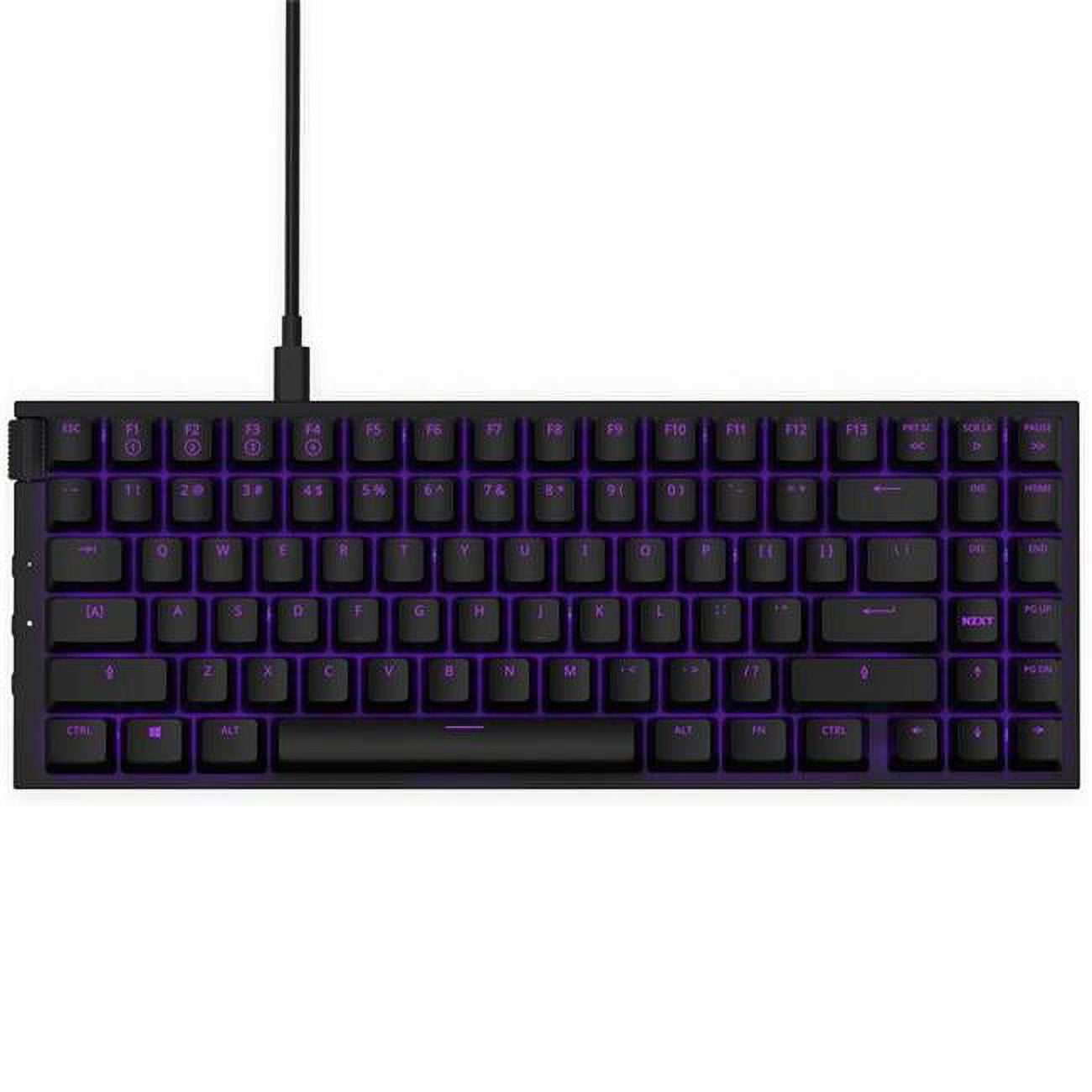 NZXT Mechanical Keyboard, RGB Backlit, Compact Design, USB-C, Black ...