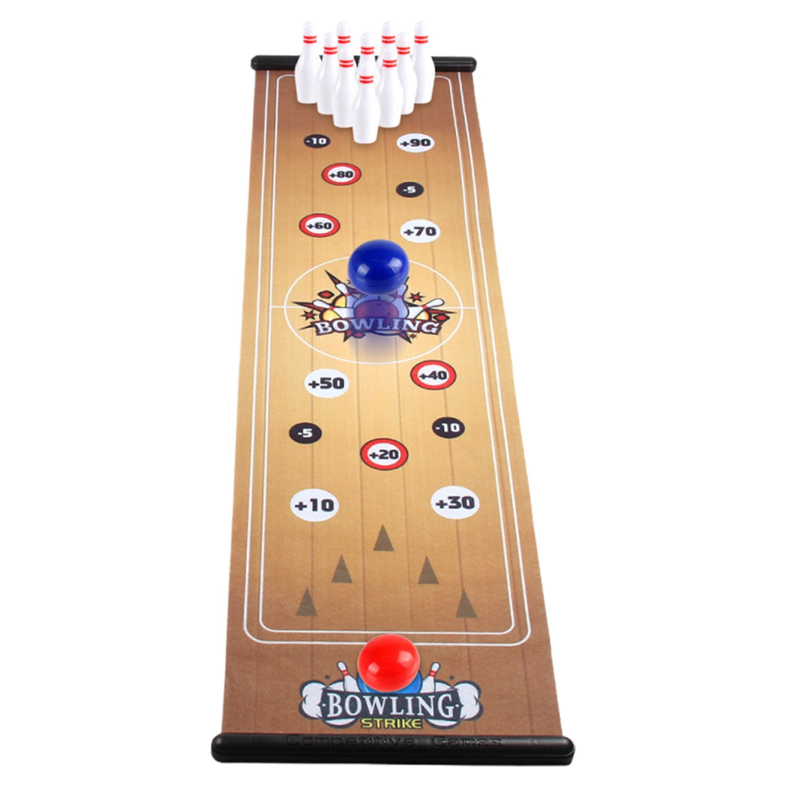 O-277 A Boy Girl Kids Dual Player Tabletop Game Mat Ice Curling Bowling ...