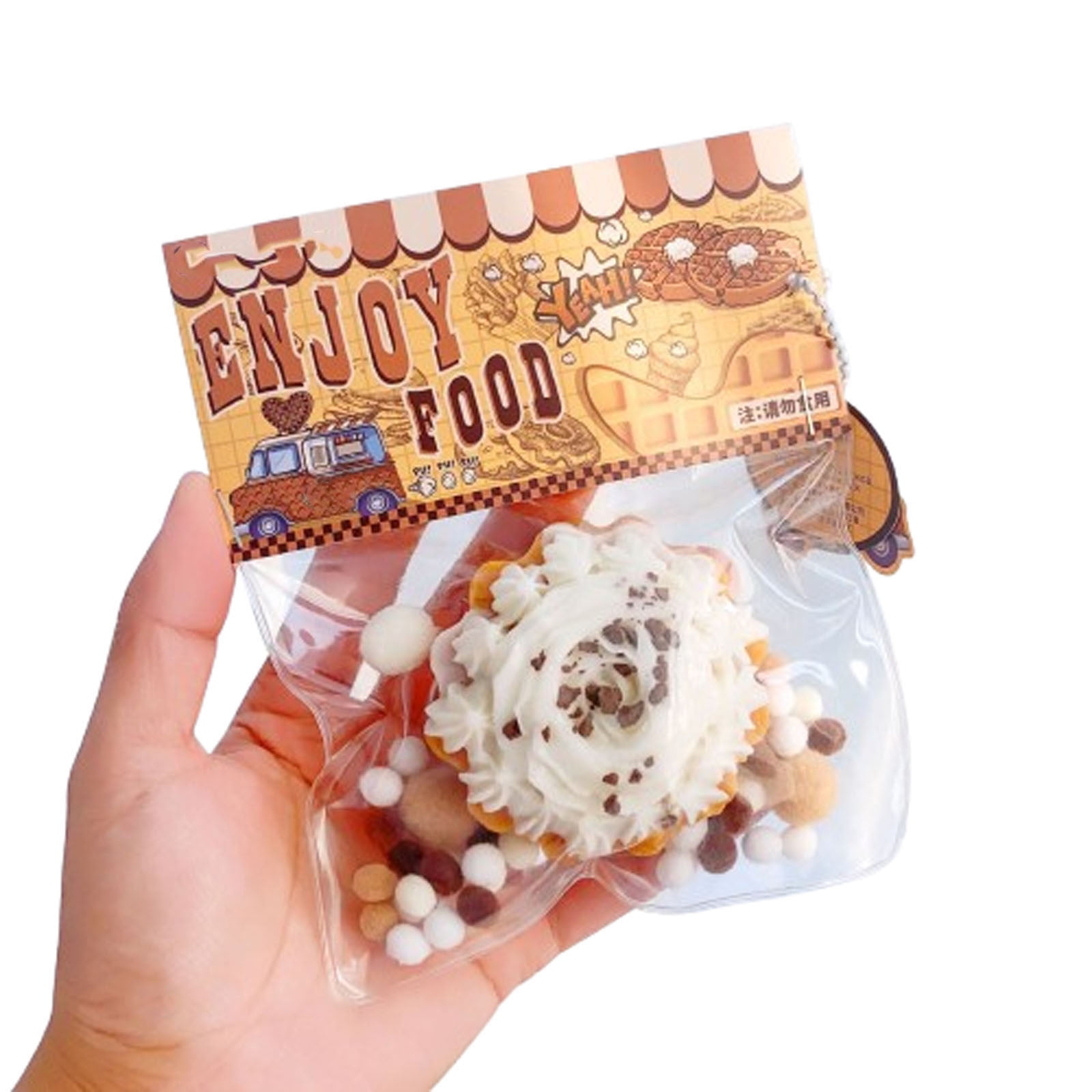 O-598 Caramel Cake Food Play Pinch Toy Decompression Extractor Sensory ...