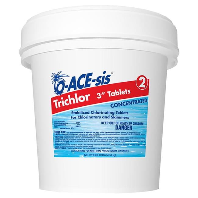 O-ACE-Sis 8191280 10 lbs Trichlor Tablet - Pack of 4 - Walmart.com