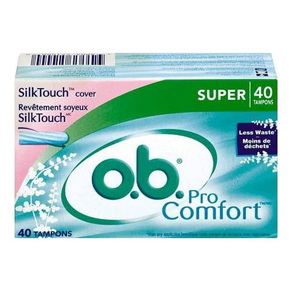 O.B. Pro Comfort Tampons, Super, 40 Ea - Walmart.com