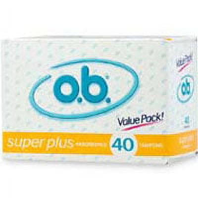 O.B. Tampons Super Plus Absorbency - 40 Ea, 6 Pack - Walmart.com