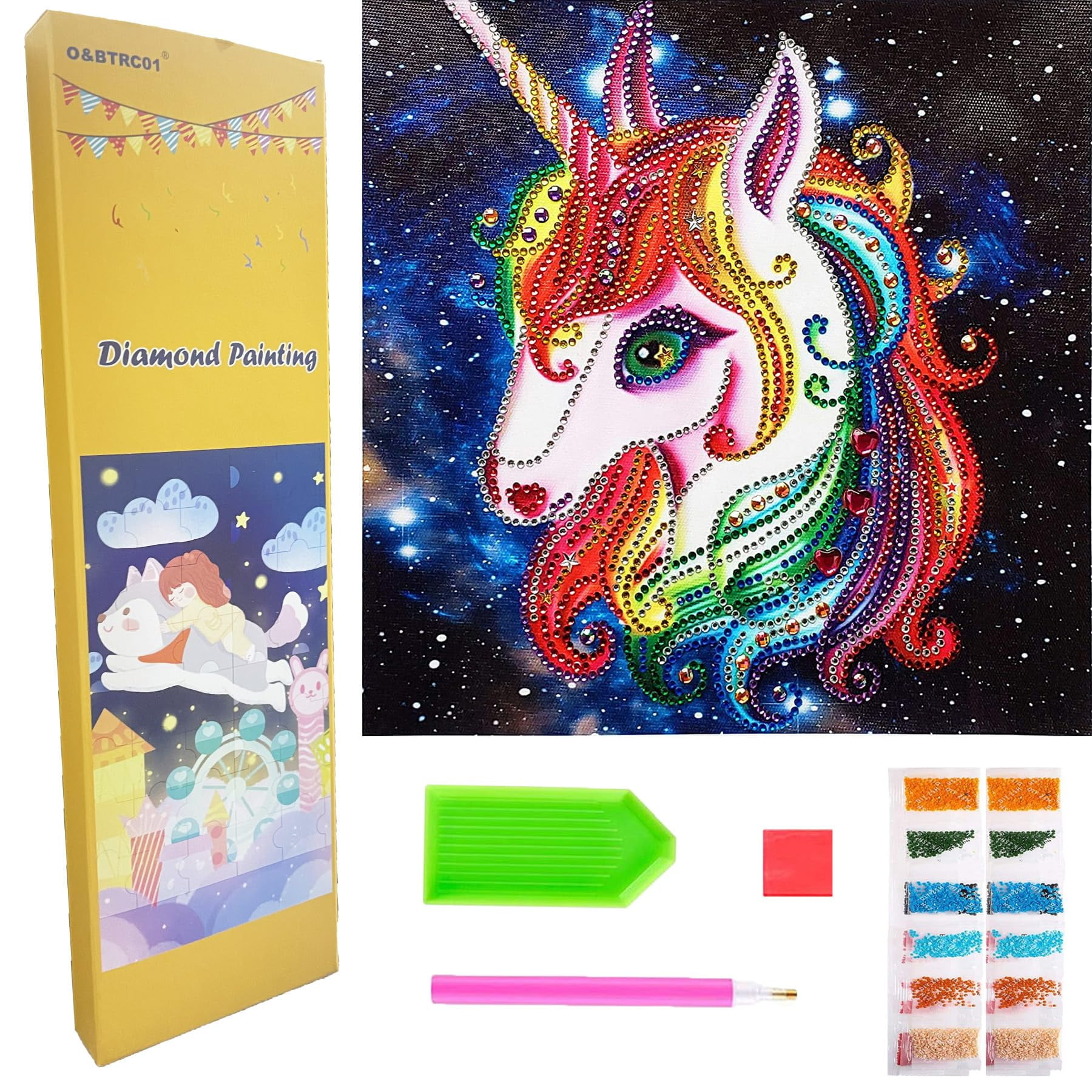 O&BTRC01 Diamond Art Kits for Kids 4-8 Diamond Painting Kits for Kids 8 ...