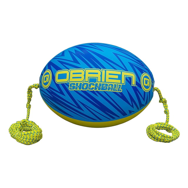 O'Brien Blue, Oval Shock Ball, Towable Tube Rope Float with Lightning ...