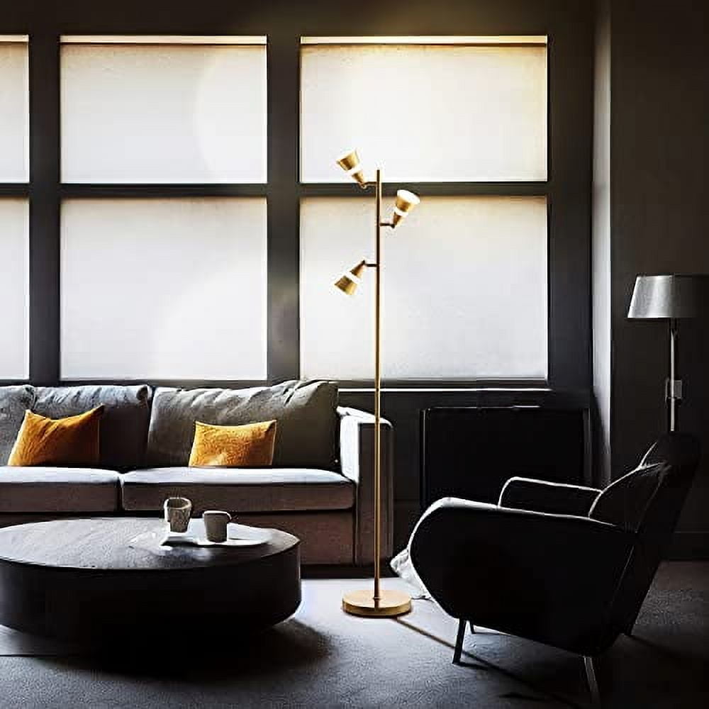 O’Bright Ash - 3-Light LED Tree Floor Lamp, Dimmable 3-Head LED ...