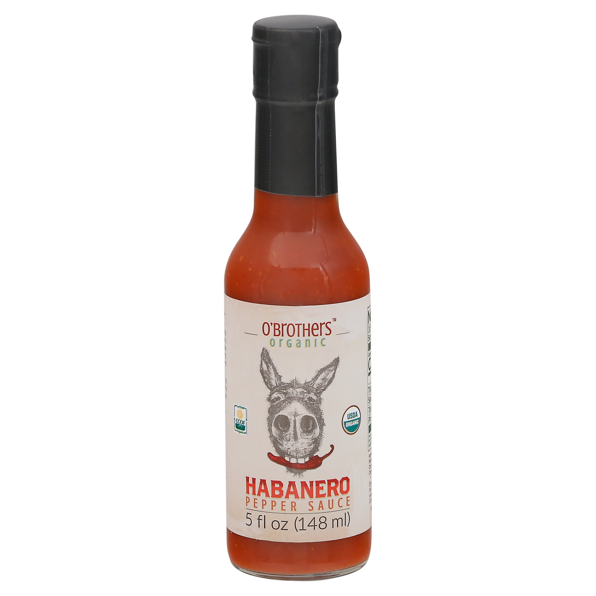 O Brothers Organic Habanero Hot Sauce 5 oz (Pack of 8) - Walmart.com