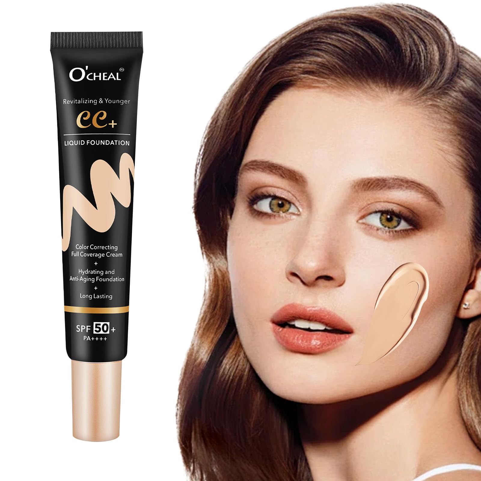 O'CHEAL CC Cream with SPF 50+, Hydrating Color Cream Full Coverage ...