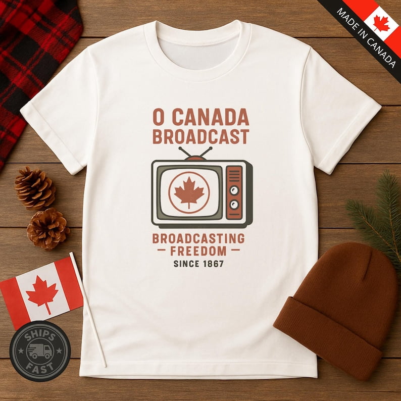 O Canada Broadcast Tee – Vintage Canadian Patriotic Shirt - Walmart.com