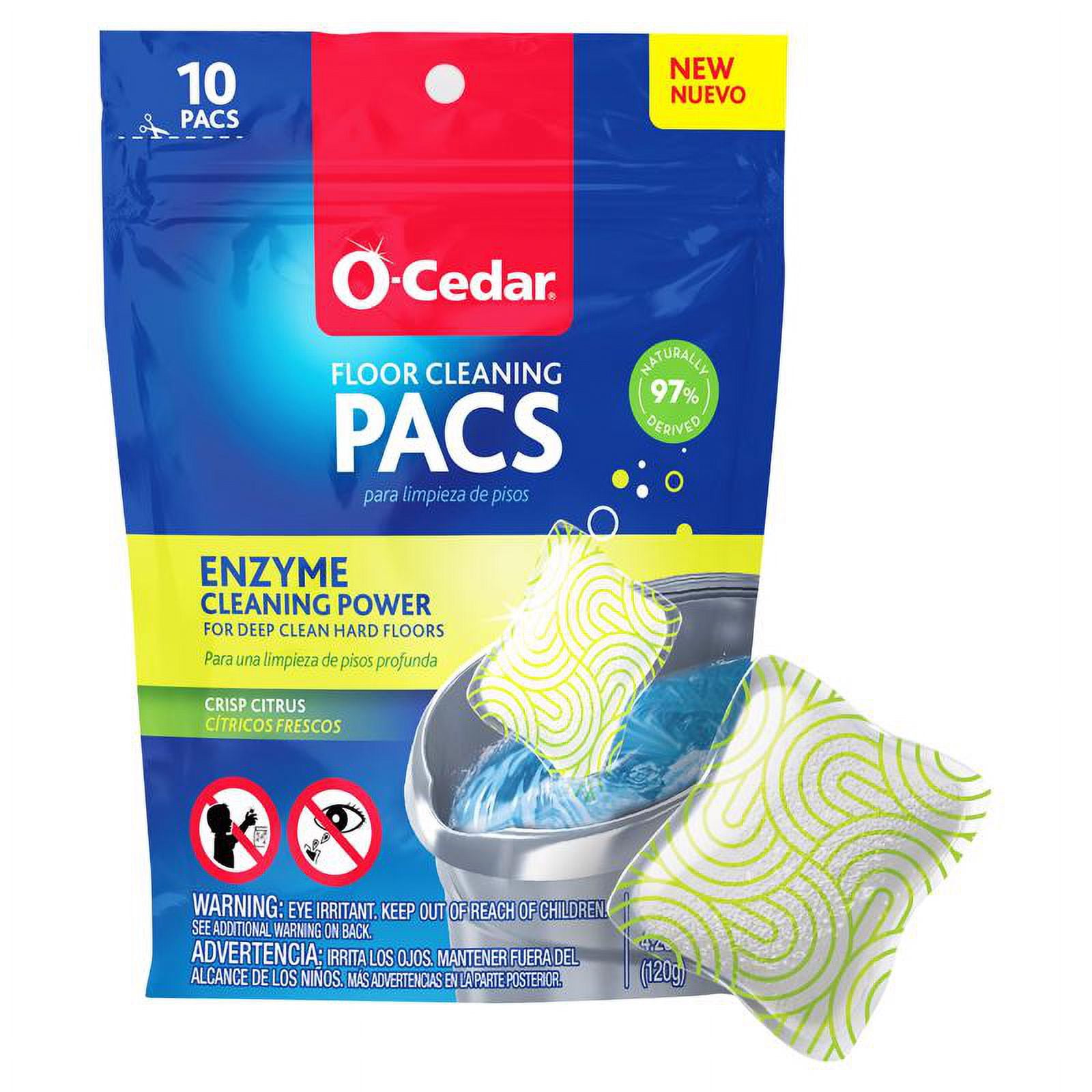 O-Cedar Citrus Scent Floor Cleaner, Natural Enzyme Formula Mop Solution ...