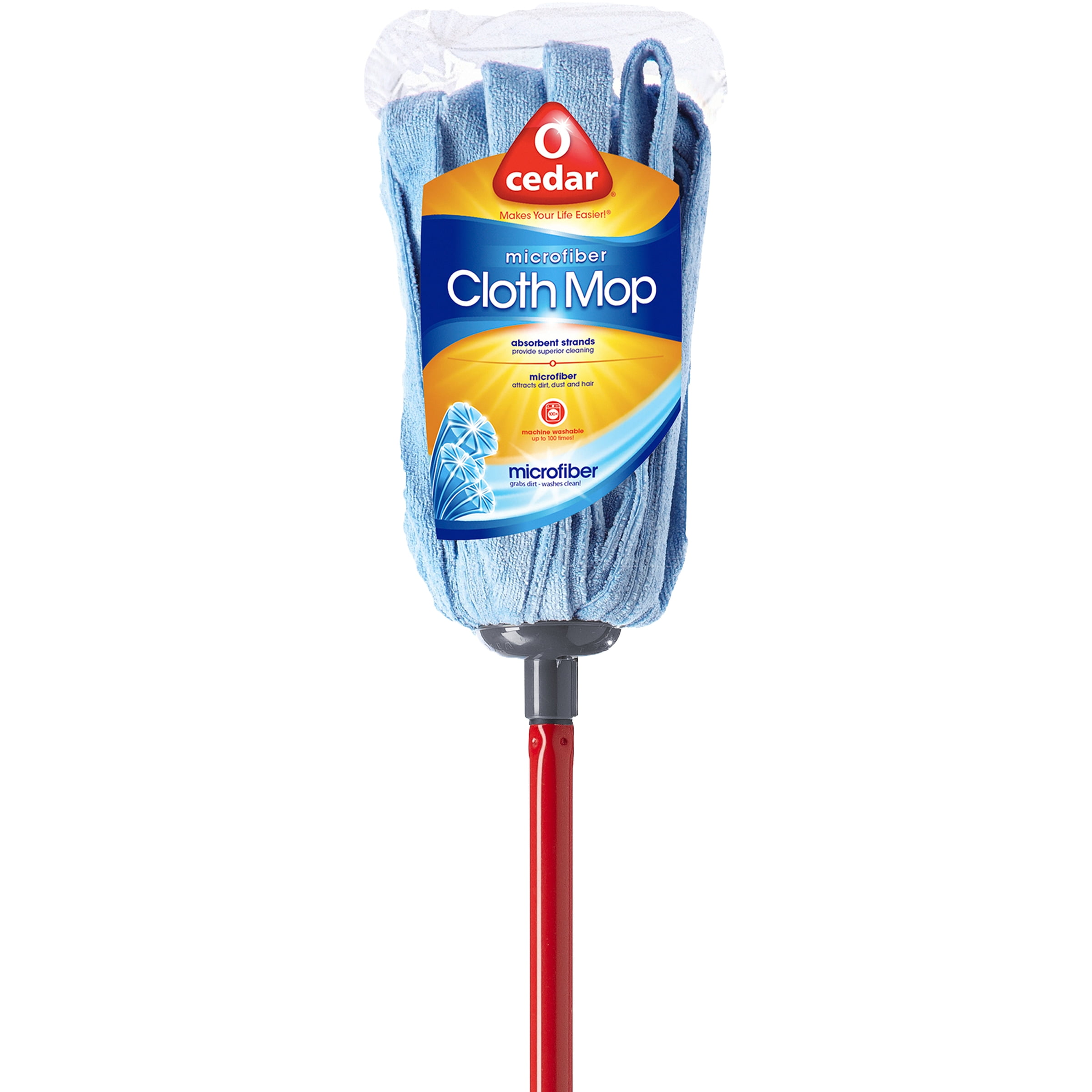 O-Cedar Microfiber Cloth Mop, Ultra-Absorbent, Streak-Free & Reusable ...